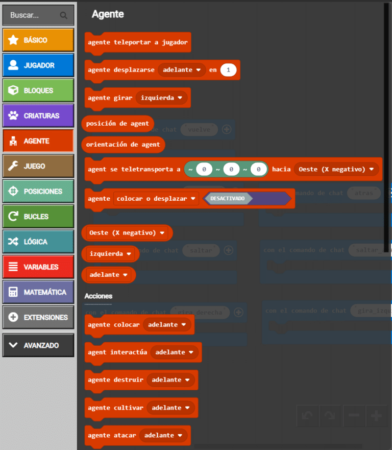 Cómo Programar al Agente en Minecraft Education • Biblioteca labnauTICs